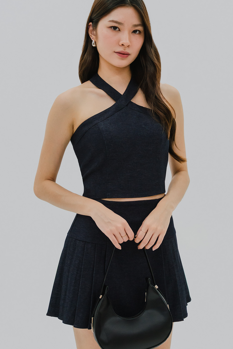 Travis Padded Halter Top (Midnight Blue) – Ohvola